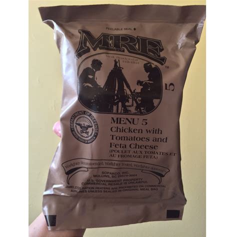 Mre Menu 5 Food And Drinks Local Eats On Carousell