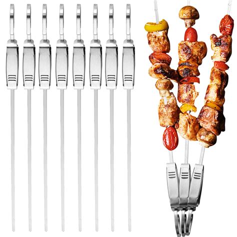 Buy Sanduby Kebab Skewers For Grilling 17 Inch 43cm Long Flat Kebab Skewers 304 Stainless Steel