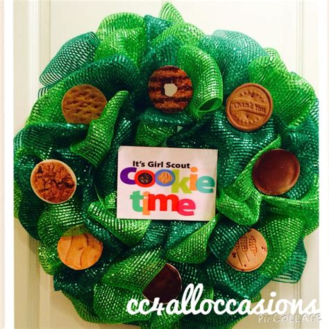 Girl Scout Cookie Wreath For Cookie Booth Or Front Door