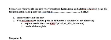 Solved Perform A Nmap Scan On The Metasploitable 2 Machine Solved Perform A Nmap Scan On The Metasploitable 2 Machine