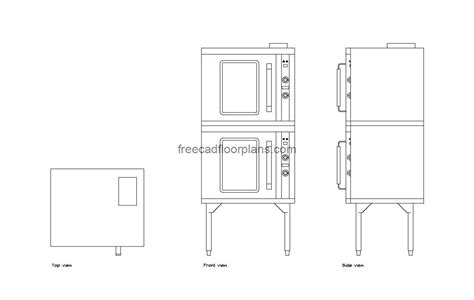Gas Convection Oven Free Cad Drawings Gas Convection Oven