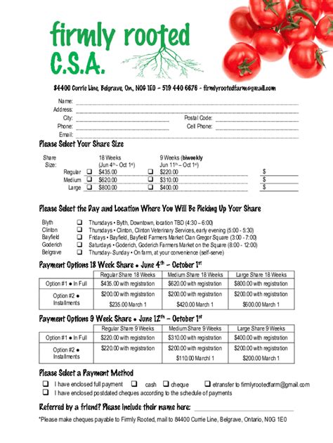 Fillable Online Final Csa Application Form2018 Fax Email Print Pdffiller