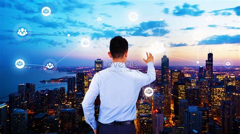 비즈니스 네트워크 기술 배경 사진 및 창의적인 일러스트 무료 다운로드 Lovepik