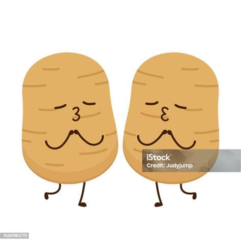 감자 캐릭터 디자인 감자 벡터입니다 흰색 바탕에 감자입니다 갈색에 대한 스톡 벡터 아트 및 기타 이미지 갈색 감자 요리 건강한 식생활 Istock