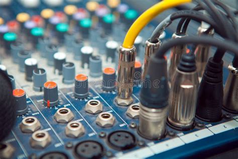 The Audio Jack Are Connected Stock Image Image Of Mixer Cable 46107215