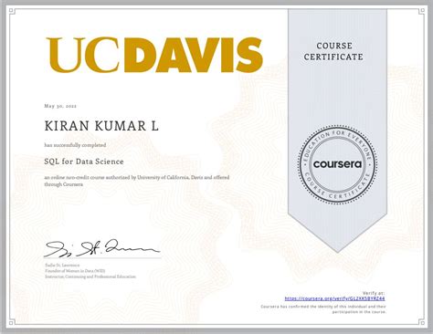 Kiran Kumar L On Linkedin Sql Datascience Coursera