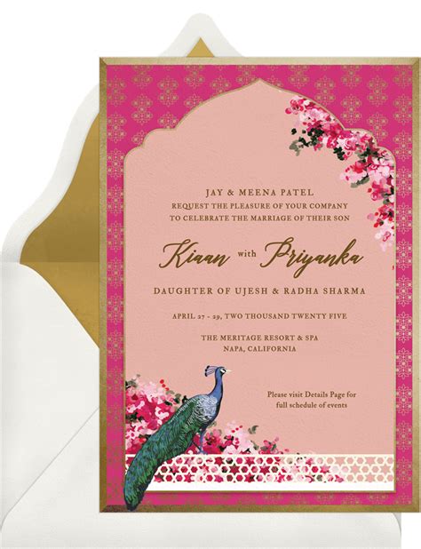 Royal Peacock Invitations