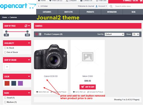 OpenCart Hide Price Add To Cart Button When Price Is Zero
