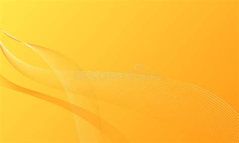 Yellow Smooth Lines Wave Curve On Gradient Abstract Background Stock