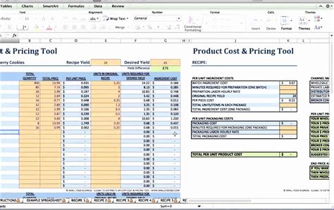 Food Cost Template Excel