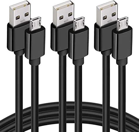 Mancro Micro Usb Cable Universal 3pack 6ft Long Android Charger Cable