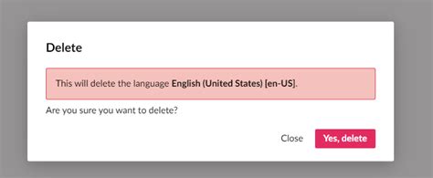 Deleting A Language Causes All Related Content To Be Deleted
