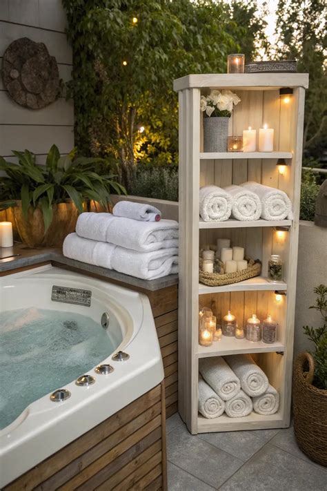 15 Creative Hot Tub Shelf Ideas For Your Oasis