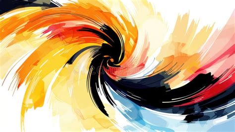A Vibrant Swirl Of Colors Creating An Abstract Dynamic Design Stock Illustration Illustration