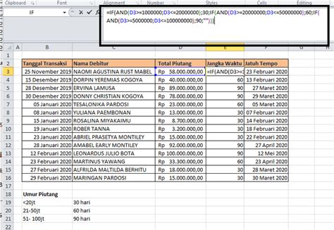 Alarm Jitu Pengingat Tanggal Tagihan Piutang Client Lewat Excel Mrb Finance