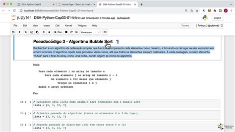 Pseudocódigo 3 Algoritmo Bubble Sort Youtube