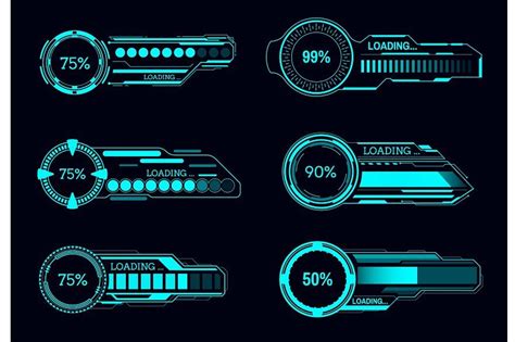 Hud Futuristic Progress Bars A Templates And Theme By Vector Tradition