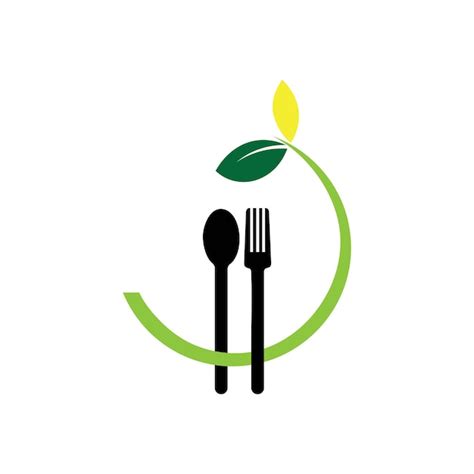 Vector De Logotipo De Comida Saludable Vector Premium