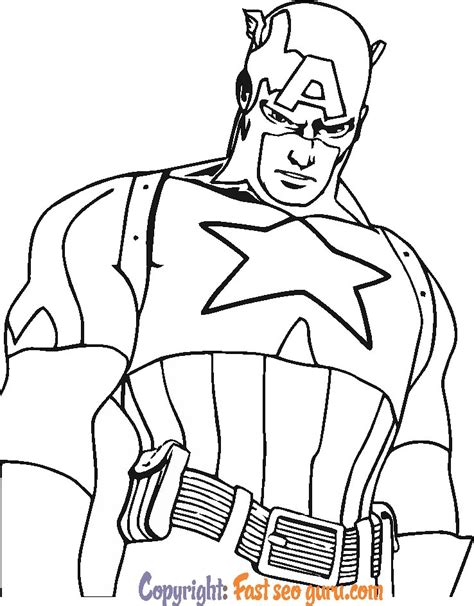 Coloring Sheets Captain America