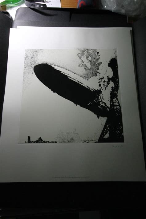 Led Zeppelin 1st Album Cover Art Lithograph Print Robert Plant Jimmy