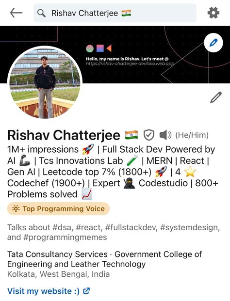 Rishav Chatterjee 🇮🇳 On Linkedin Solid Dsa Placement Topprogrammingvoice Linkedin