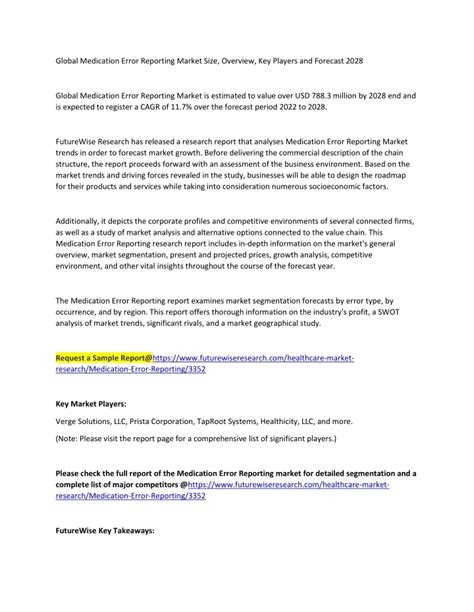 Ppt Medication Error Reporting Market Powerpoint Presentation Free Download Id 12286844