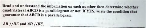 Solved Text Read And Understand The Information On Each Number Then Determine Whether