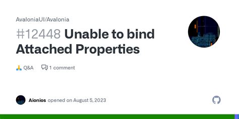 Unable To Bind Attached Properties · Avaloniaui Avalonia · Discussion