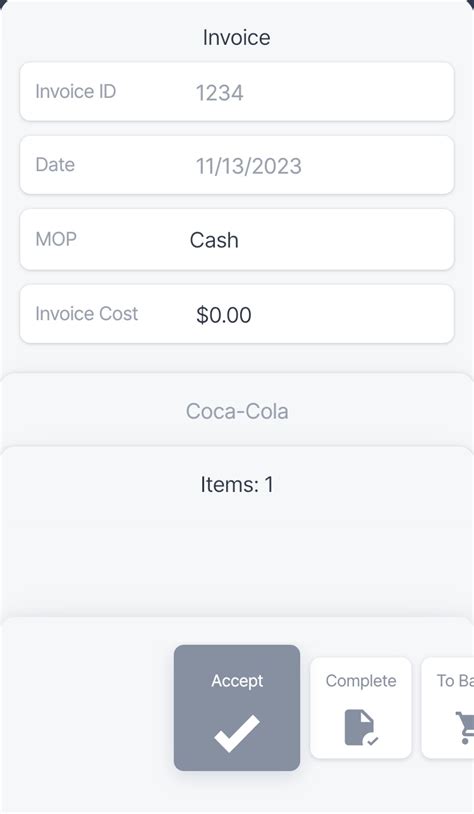 Editing An Incomplete Invoice