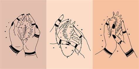 여자의 손 달 신성한 기하학 별 고립 영적 신비주의의 대상 검정 색 윤곽 선 스타일의 벡터 그림입니다 비열한 신비한 마법 기하에 대한 스톡 벡터 아트 및 기타 이미지