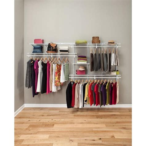Closetmaid Shelftrack 7 Ft 10 Ft White Wire Closet Organizer Kit