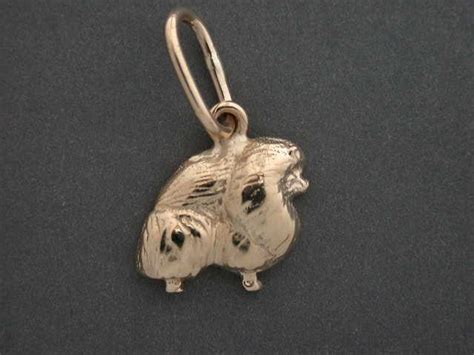 Pomeranian Full Body Stacked Tiny R Pendant Originals By Omar