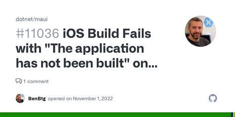 ios build fails with the application has not been built on vs mac