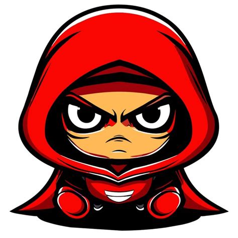 Angry Gobbin Bodysuit Hood Shirt Big Eye Red Cute Stand Full Body