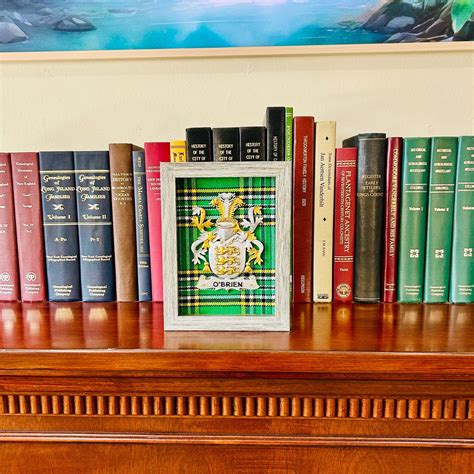 Obrien Coat Of Arms On Irish National Or Ulster Tartan Framed Etsy
