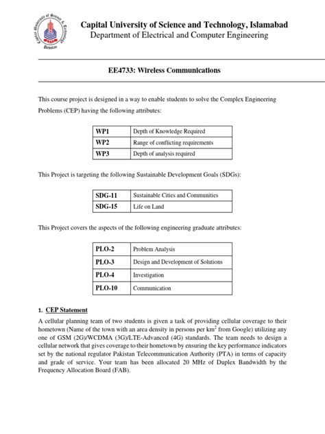 2023 Wireless Communications Cep Project Pdf Cellular Network Telecommunications Engineering