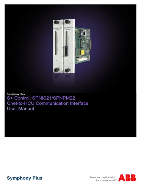 2vaa001455 A En S Control Spnis21 Spnpm22 Cnet To Hcu Communication