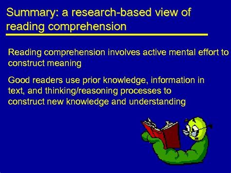 Research Related To Strengthening Instruction In Reading Comprehension