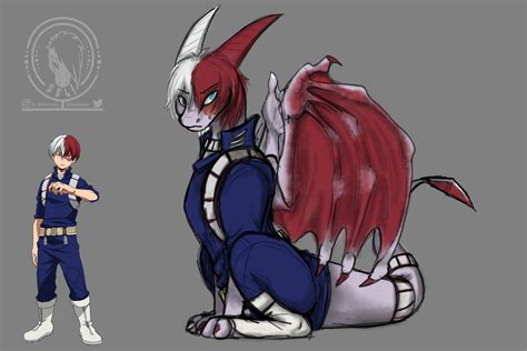 Bnha Dragon Todoroki By Evilfeather On Deviantart