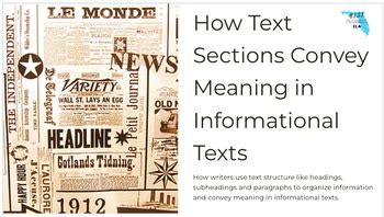 Editable PPT Google Slides Florida B E S T ELA 6 R 2 1 Text Structure