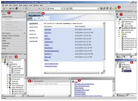 las versiones existentes de visual basic and características