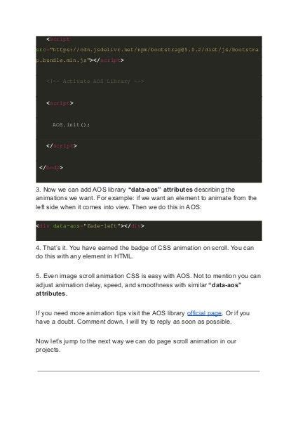 6 Methods To Use Page Scroll Animationpdf