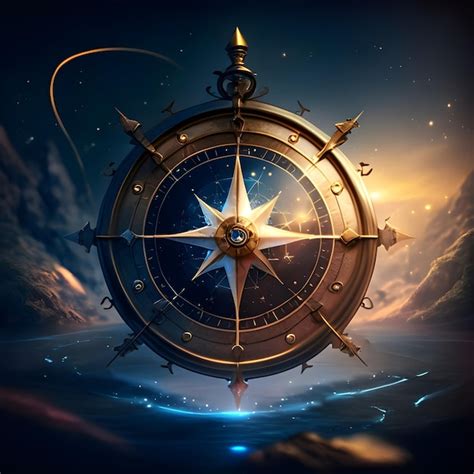 Premium Ai Image Compass Arrows