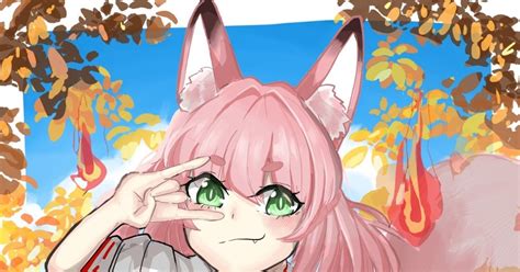 여우 무녀 자케 일러스트 여우 무녀 흑사のイラスト Pixiv