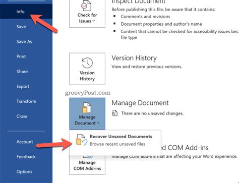 How To Recover Unsaved Word Documents
