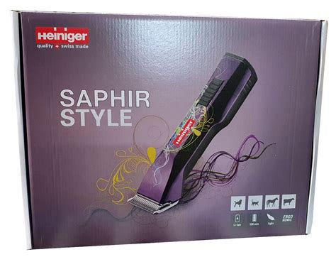 HEINIGER CORDLESS PURPLE SAPHIR CLIPPER WITH #10 BLADE | MJs New ...