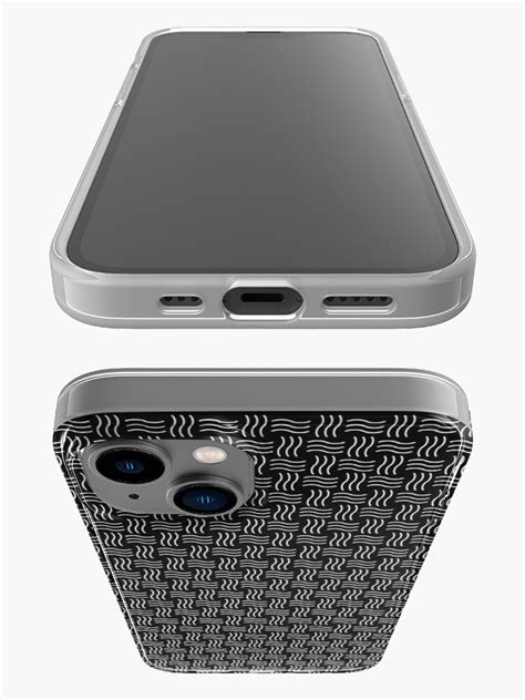 Geometric Squiggly Line Pattern No3 Black And White Iphone Case For Sale By Neilfeigeles