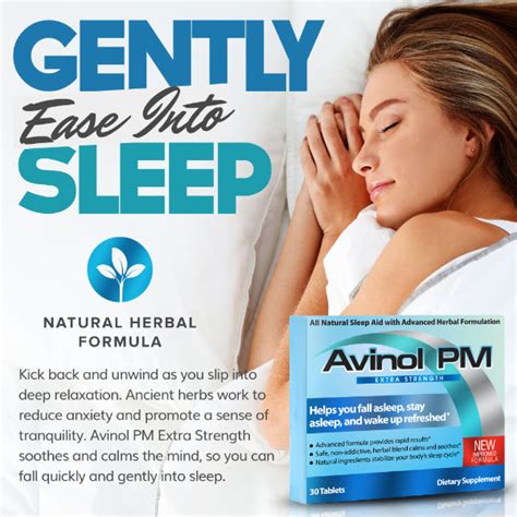 Avinol Pm Extra Strength Herbal Sleep Aid Supplement Vital Depot