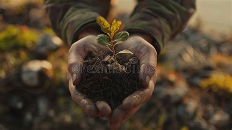 Tree Planting As Part Of Environmental Restoration Efforts And Green