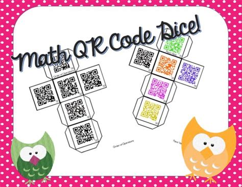 math qr code dice pack great for math centers math centers math